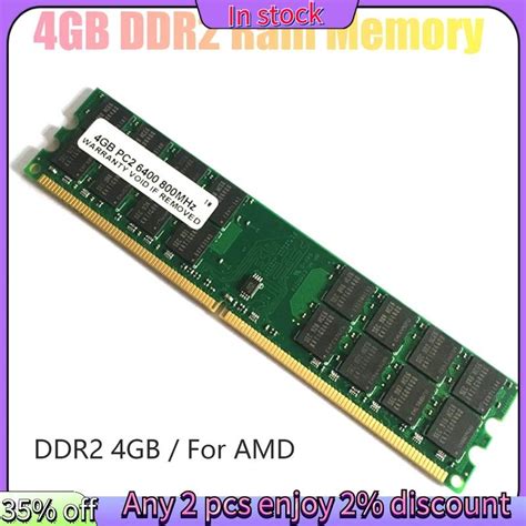 in stock 4gb ddr2 ram หน่วยความจํา 800mhz 1 8v pc2 6400 dimm 240 pins สําหรับเมนบอร์ด amd หน่วย