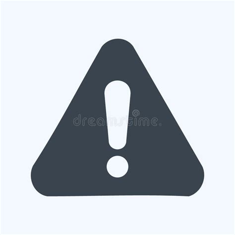 Icon Warning Sign Suitable For Programming Symbol Glyph Style Simple Design Editable Design