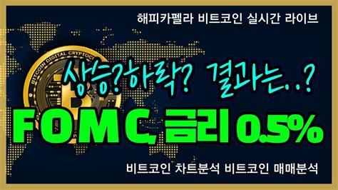비트코인 실시간 Fomc 금리 05 상승 하락 결과는 12월 14일 점심💎 Youtube