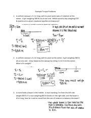 Solving Torque Problems Seesaw And Crane Equilibrium Course Hero