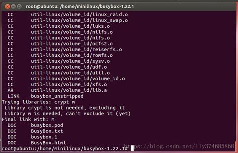 配置和编译busybox相关问题（ubuntu 制作最小系统）unbuntu配置与编译busybox Csdn博客