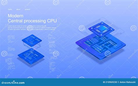 Modern Cpu Infographics Stock Vector Illustration Of Creation 210969230