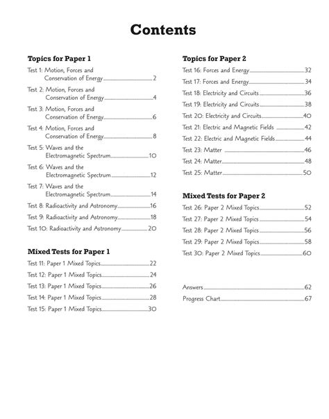 GCSE Physics Edexcel 10 Minute Tests Includes Answers CGP Books