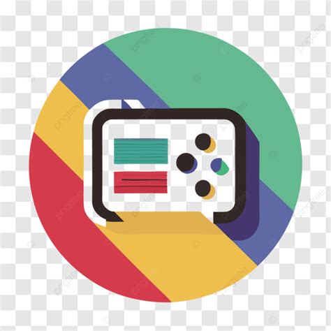 데스크탑용 비디오 게임 콘솔 아이콘 벡터 흰색 배경에 장르의 단순한 다채로운 아이콘 그림자 없음 작은 프레임 중앙 Png 일러스트 및 벡터 에 대한 무료 다운로드