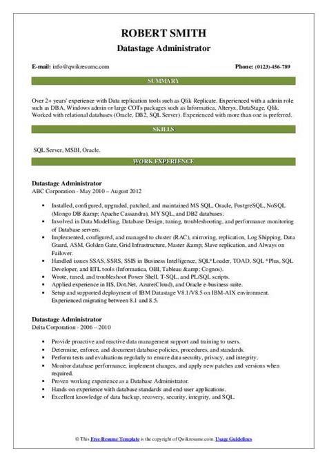 10 Datastage Administrator Resume Samples And Templates For 2025