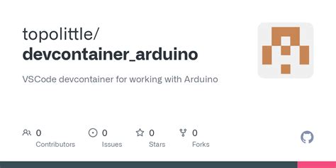 Github Topolittledevcontainerarduino Vscode Devcontainer For