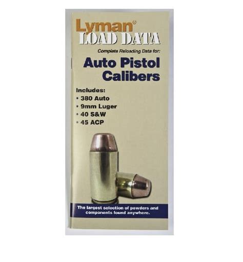 Lyman Load Data Book Auto Pistol Calibers Blue Ridge Inc