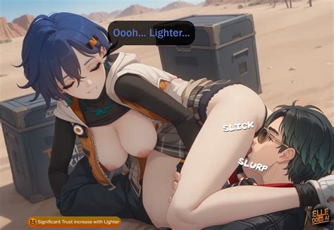 Rule 34 Ai Generated Belle Zenless Zone Zero Blue Hair Breasts