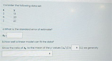 Consider The Following Data Set A What Is The Chegg Com