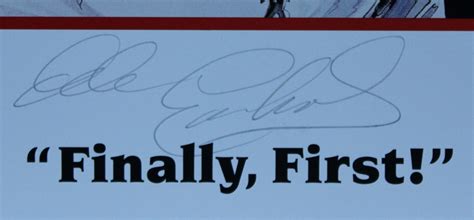 Autographed Dale Earnhardt Finally First Original Sam Bass 27 X 32 Print W Coa
