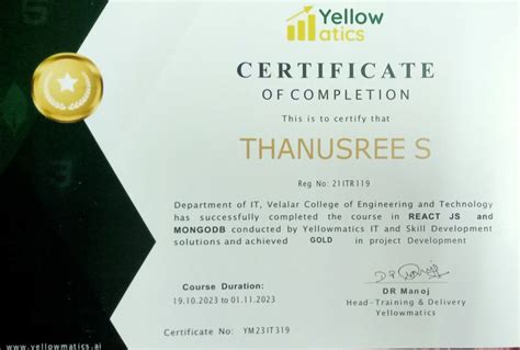 Thanusree S On Linkedin Reactjs Mongodb Skilldevelopment Goldachievement
