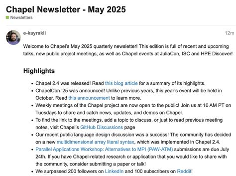 Chapel Programming Language