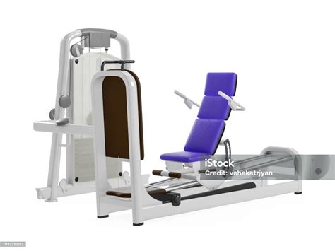 다기능 체육관 기계 각도 보기 흰색 배경에 고립 3d 렌더링 일러스트 레이 션입니다 3차원 형태에 대한 스톡 사진 및 기타 이미지 3차원 형태 강사 건강한 생활방식