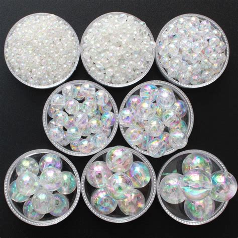 20g250g 3mm~16mm 오로라 Ab 투명 아크릴 구슬 비즈 엔조이모카 Enjoy Mocca