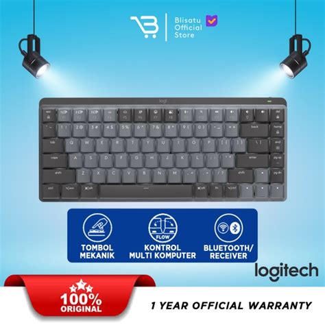 Promo Logitech MX Mechanical Mini Tactile Keyboard Wireless Bluetooth Cicil X Jakarta