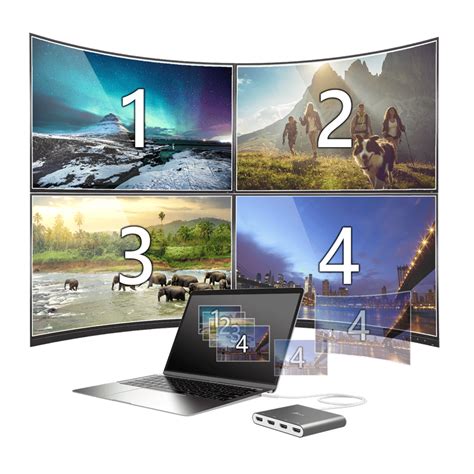 J5 Create Jca366 N Usb C To 4 Port Hdmi Multi Monitor Adapter Jca366 N