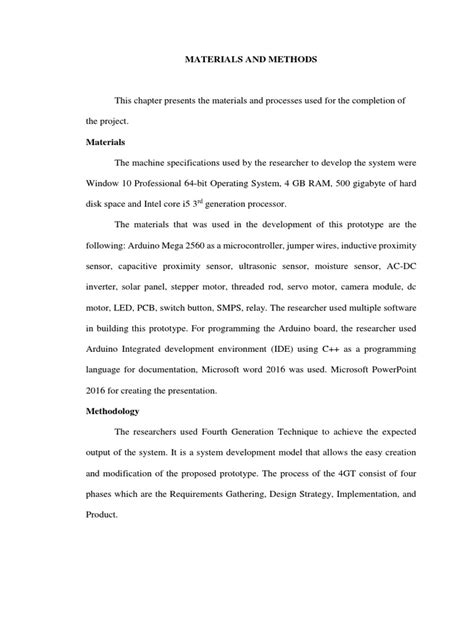 Chapter 3 Methodology Pdf Prototype Arduino