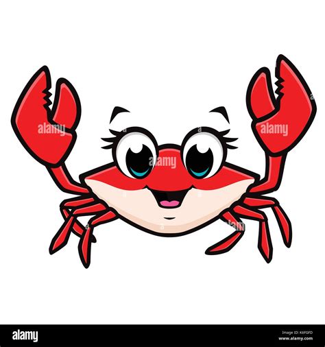 Cartoon Cute Crab Stock Vector Image And Art Alamy