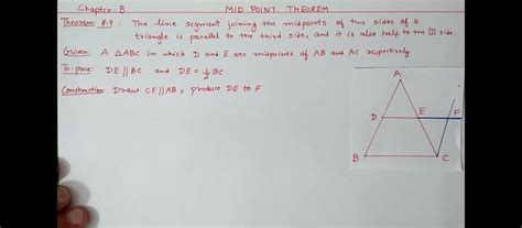 Chapter 8mid Point Theoremtheorem 89 The Lime Segment Joining The M