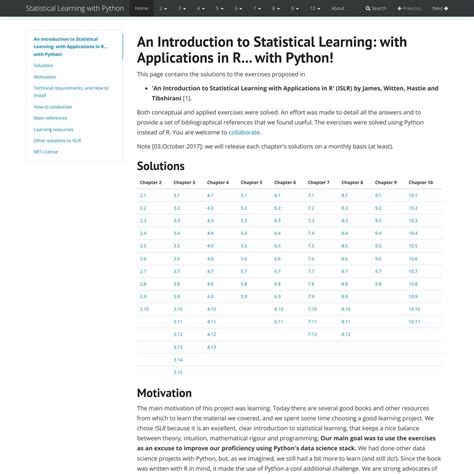 An Introduction To Statistical Learning With Applications In R With Python — Arena