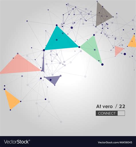 Abstract Technology Background Connected Dots Vector Image