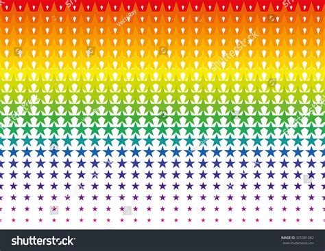 Colourful Halftone Star Gradient Pattern On A White Background Stock