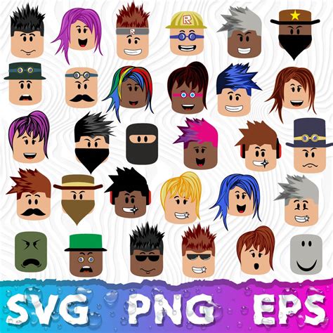 Roblox Face Svg Roblox Face Decal Roblox Man Face Transpar Inspire