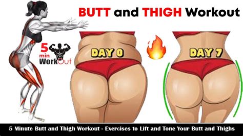 5 Minute Butt And Thigh Workout Exercises To Lift And Tone Your Butt