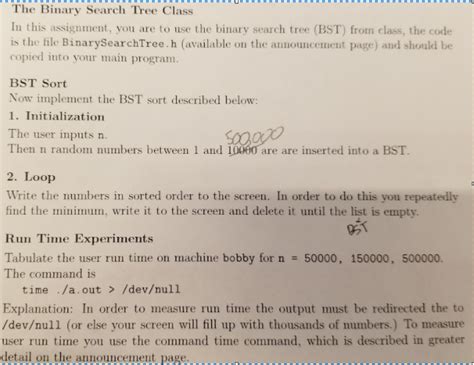 Solved The Binary Search Tree Class In This Assignment You
