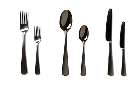 현실적인 포크와 칼 이랑입니다 스테인레스 스틸 실버 주방 가스입니다 격리 된 벡터 일러스트 레이 션 디자인에 대 한 준비는 흰색 바탕에 3차원 형태에 대한 스톡 벡터 아트