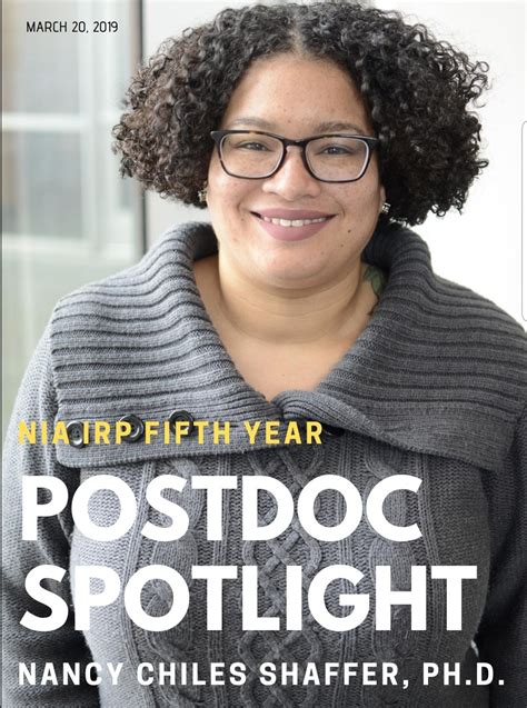 Nancy Chiles Shaffer Phd On Linkedin Nia Postdoc Network 15 Comments