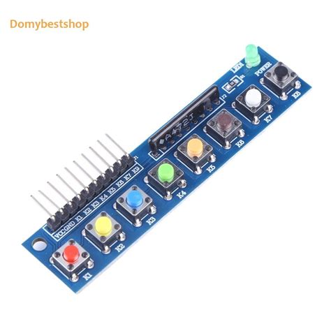 โมดูลปุ่มกดปุ่มกดอิสระ 8 ตัวพร้อมไฟแสดงสถานะ Led สําหรับ Arduino Arm
