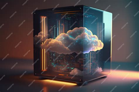 Premium Photo Linking Computer To Cloud With Server Connection Online