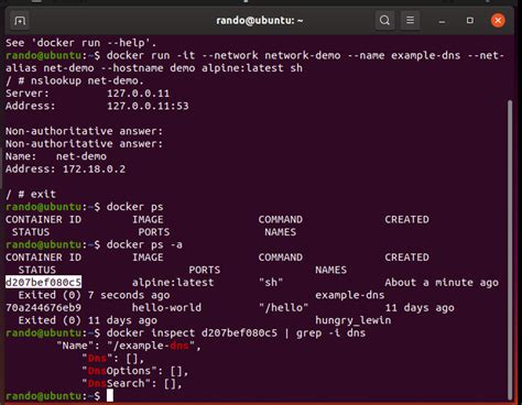 Ubuntu Custom Name Resolution Failing On Docker Container Stack Overflow