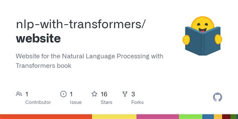 Github Nlp With Transformers Website Website For The Natural Language Processing With