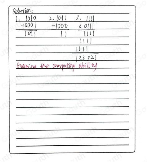 Solved Directions Calculate The Following Binary Strings 1