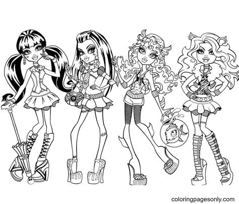 Descargar Dibujos Para Colorear De Monster High Imprimir