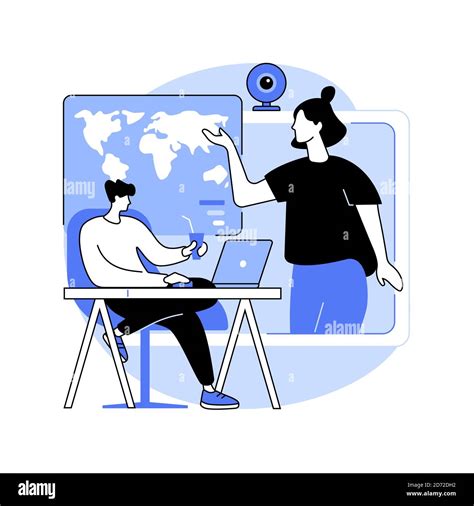 Online Tutoring App And Software Abstract Concept Vector Illustration