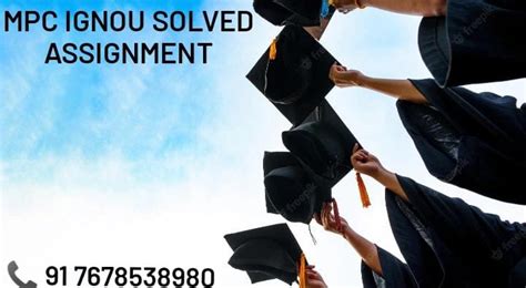 IGNOU MPC SOLVED ASSIGNMENT IGNOU MAPC Solved Assignment