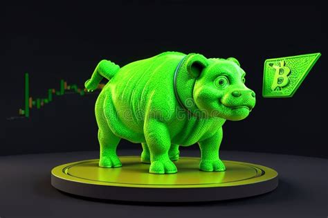 Cute Bull 3d Rendered With Bitcoins Stock Illustration Illustration