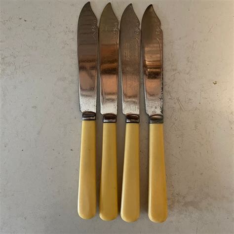 Fish Knives Bone Handle Etsy