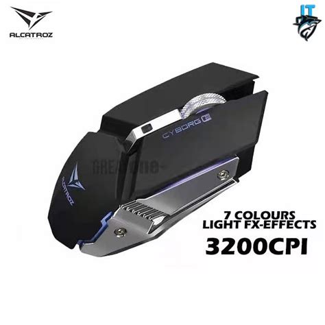Alcatroz Cyborg C2 5 Butoon Gaming Mouse 7 Colours Light Effects 3200 Cpi Shopee Singapore