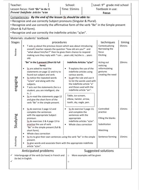 Daily Lesson Plan In Grade 9 English Lesson Plan Abeka 9th Grade