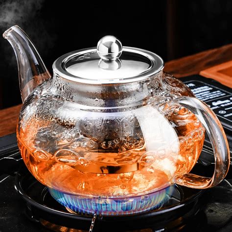Hiware 1000ml Glass Teapot With Removable Infuser Stovetop
