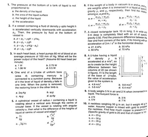 SOLUTION Fluid Mechanics Quiz Studypool