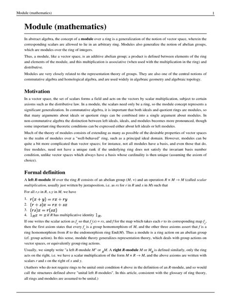 Module Mathematics Pdf Module Mathematics Ring Mathematics