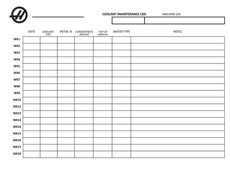 Farm Equipment Maintenance Log Template Example Templateral