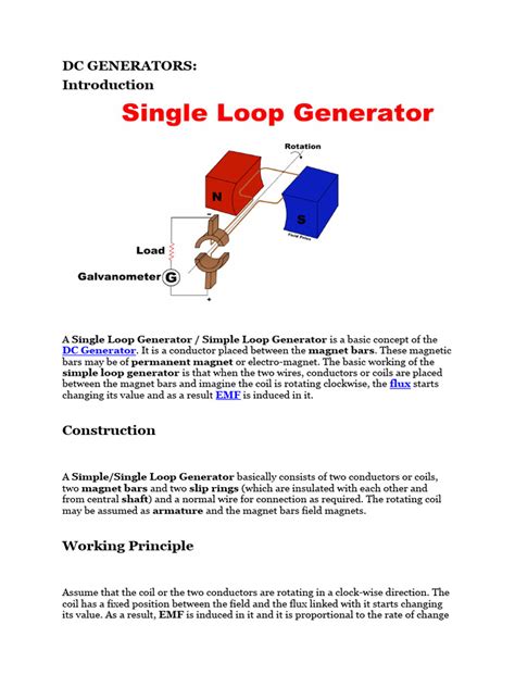 Dc Generators Pdf Electromagnetic Induction Electric Generator