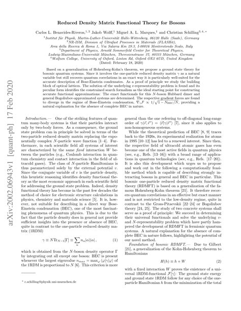 Pdf Reduced Density Matrix Functional Theory For Bosons
