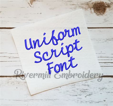 Uniform Script Machine Embroidery Font Alphabet 3 Sizes Bx Files
